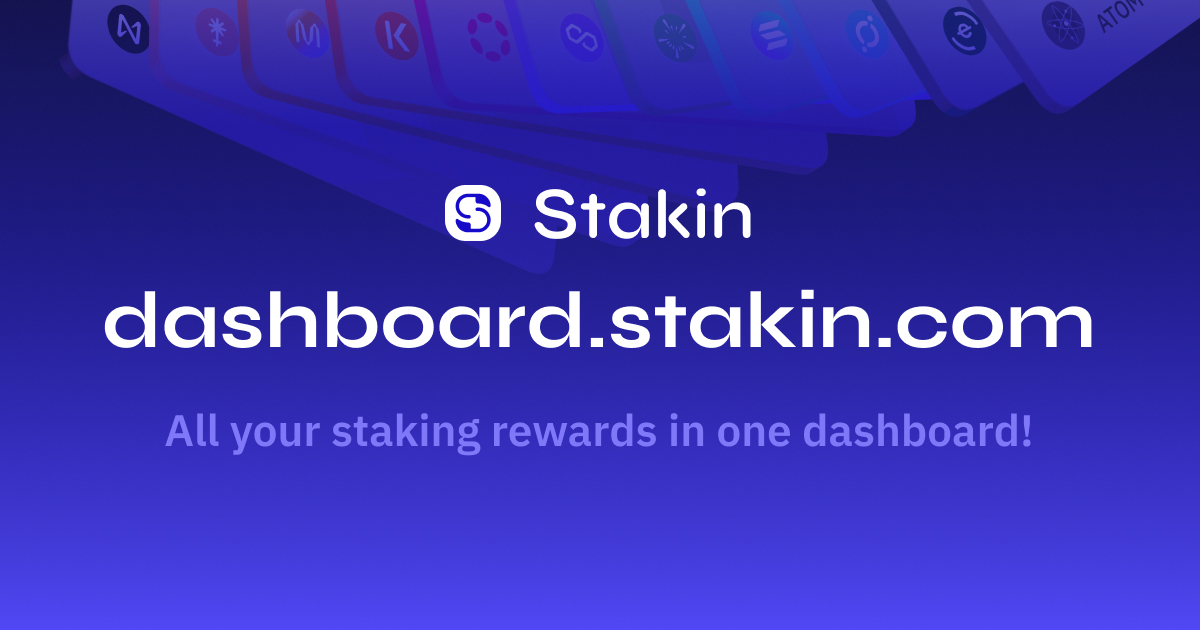 Stakin Dashboard | Create new account